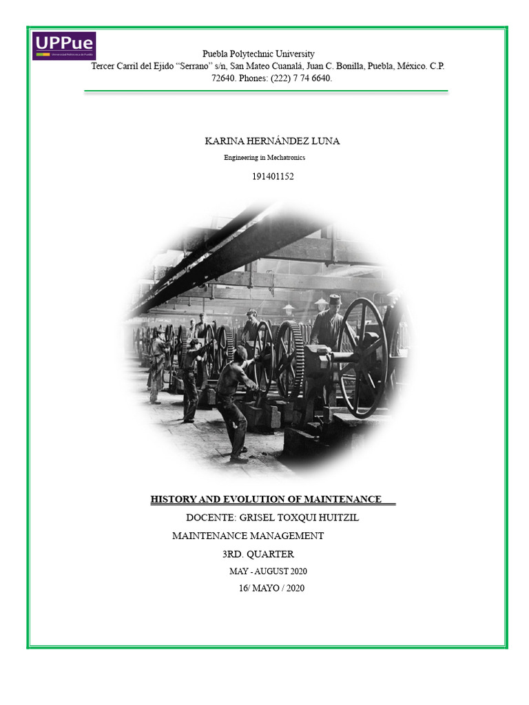 History of Industrial Maintenance | PDF
