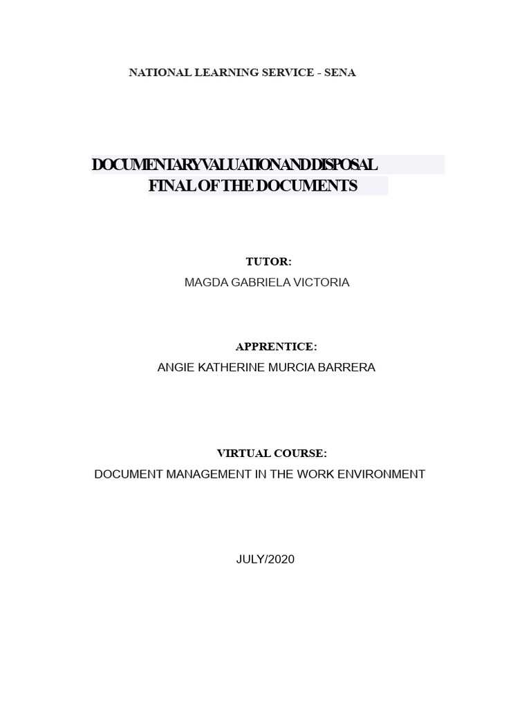 Document Valuation and Disposal Guide | PDF | Employee Retention ...