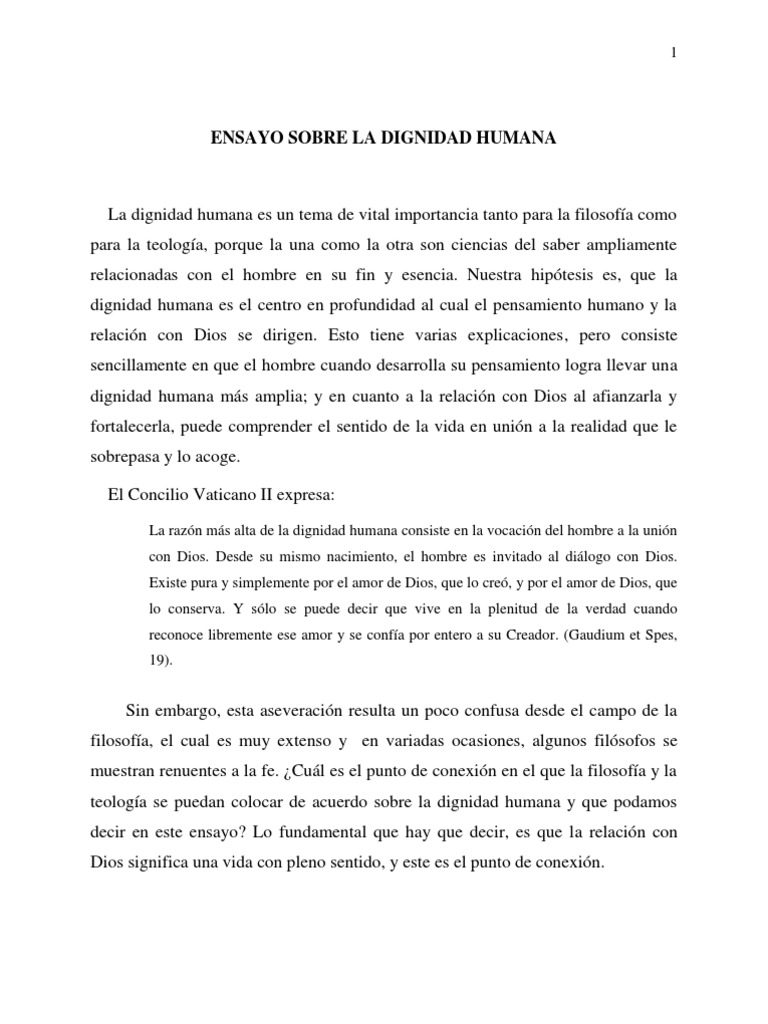 Dignidad Humana Desde La Fil. y Teo. | Dignidad | Immanuel Kant