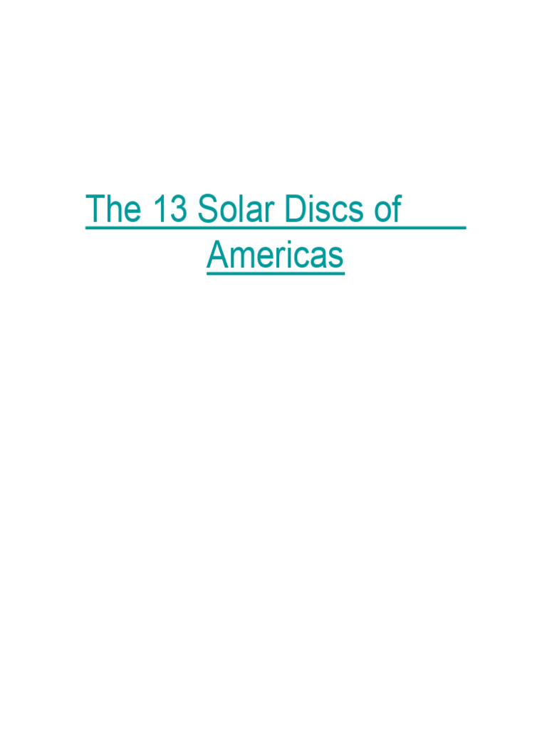 The 13 Solar Discs of the Americas | PDF