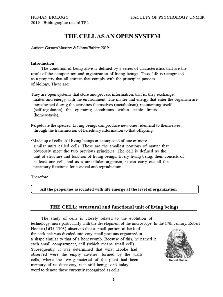 Understanding Cells as Open Systems | PDF | Cell (Biology) | Cell Membrane