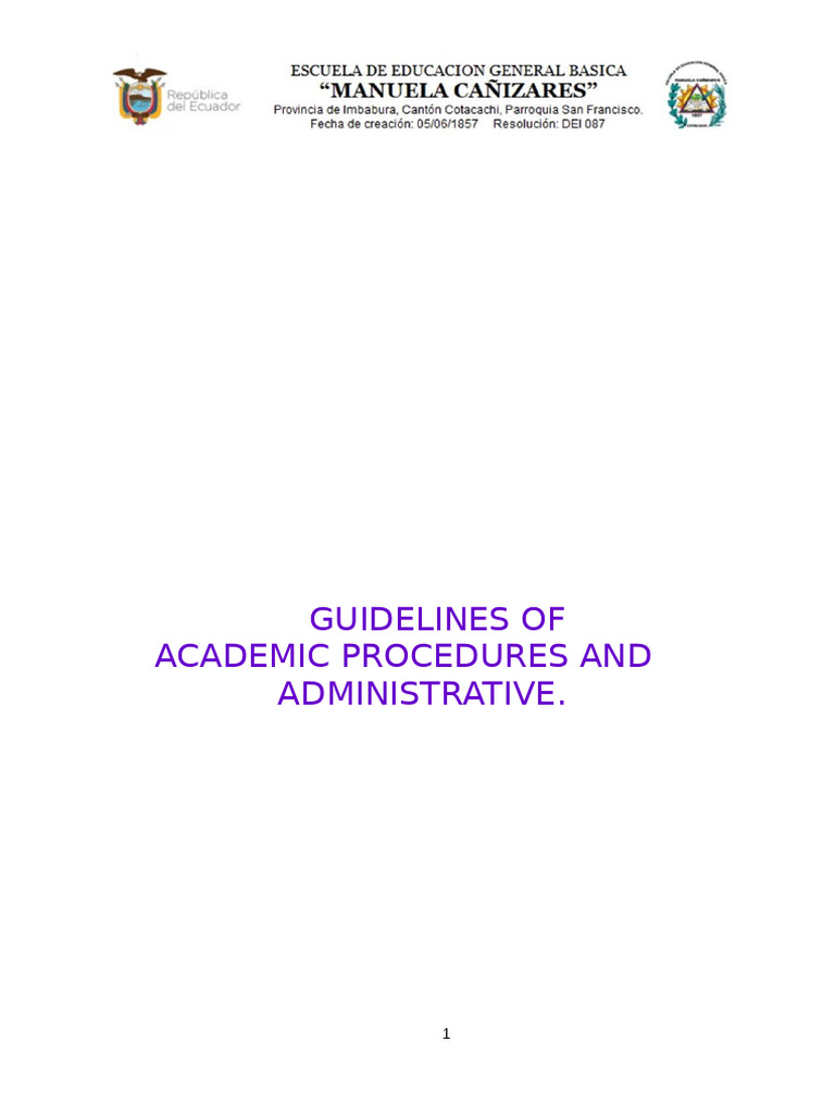 1. MANUAL OF ADMINISTRATIVE AND ACADEMIC PROCEDURES (5) | PDF ...