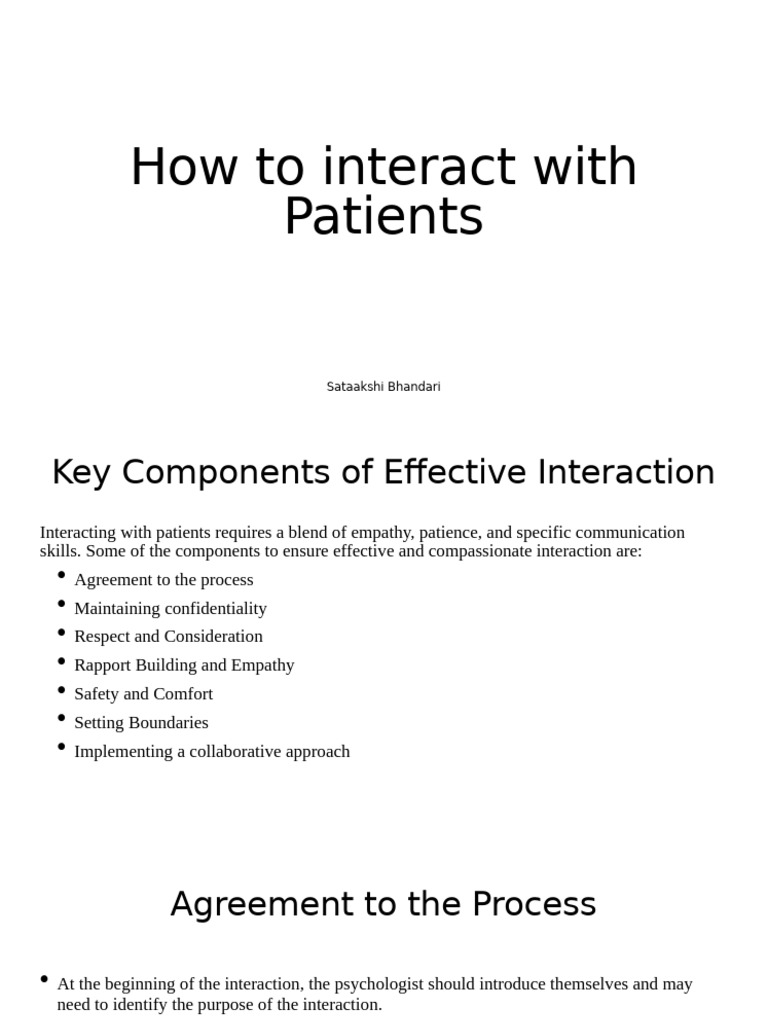 Effective Patient Interaction Strategies | PDF | Psychotherapy ...