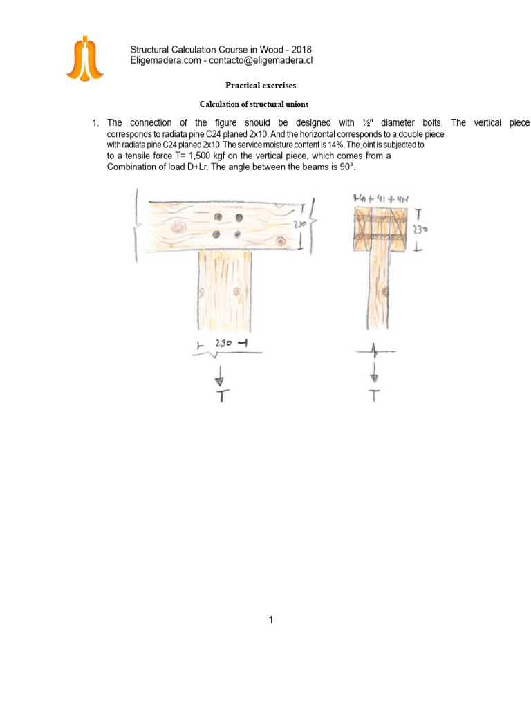 Wood Joint Exercises CT 2018 | PDF | Beam (Structure) | Wood