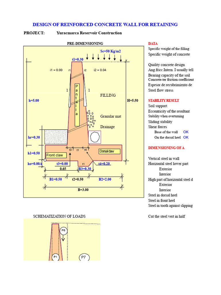 Gravity Wall Design in Excel | PDF | Civil Engineering | Structural ...