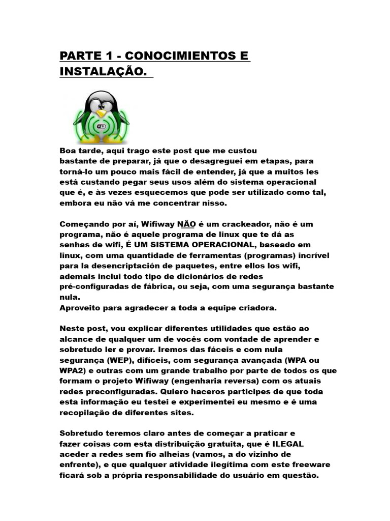 Guia de Instalação e Uso do Wifiway | PDF | Wi-Fi | Roteador (informática)