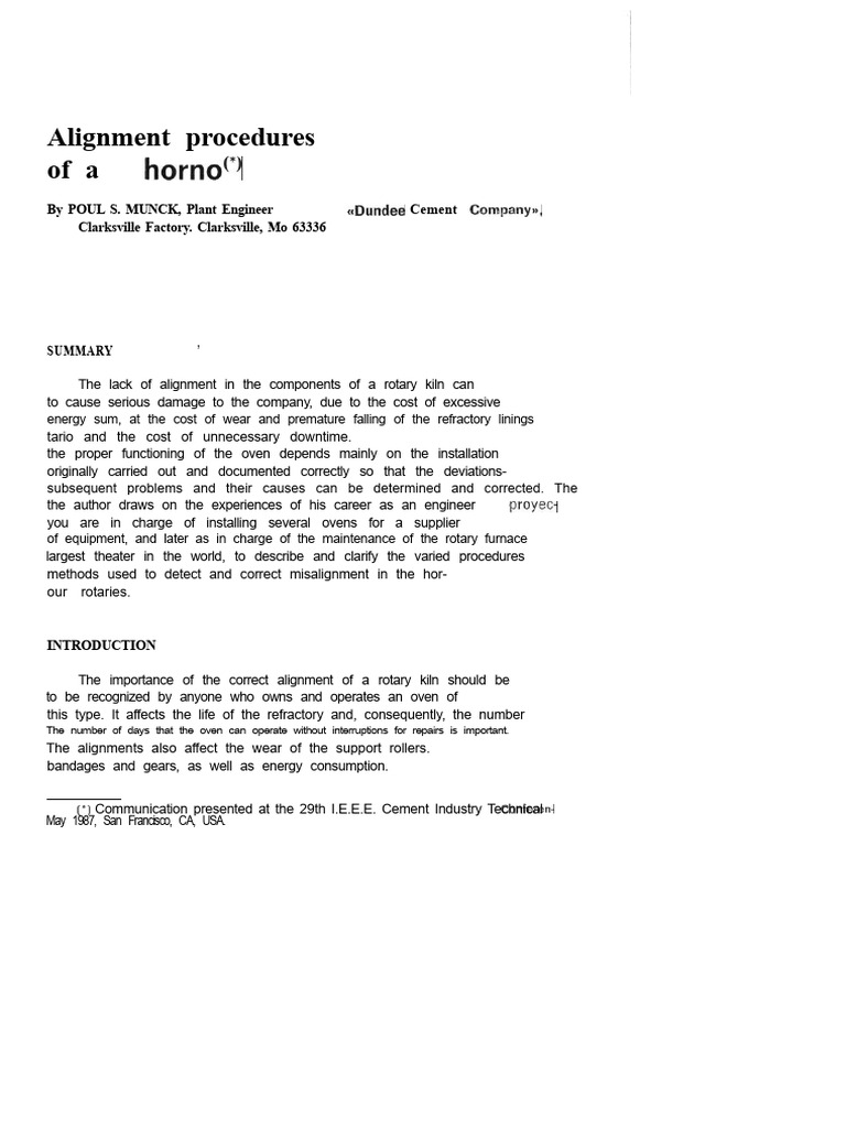 4 Alignment Procedures For A Furnace | PDF | Gear