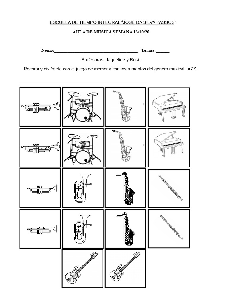 Juego de memoria musical-convertido | PDF