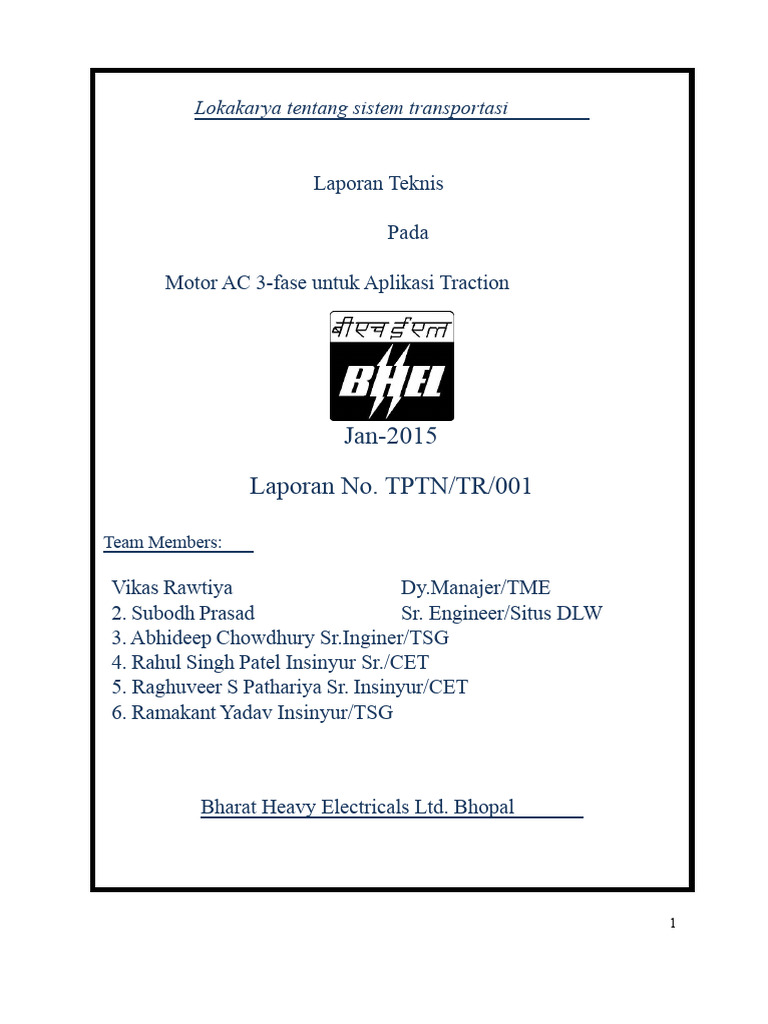 Motor AC 3-Fase untuk Traksi Kereta | PDF
