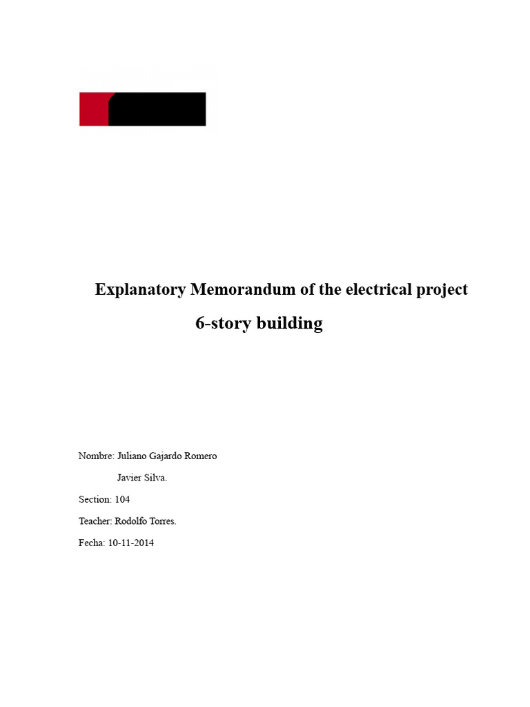 Explanatory Memorandum Building | PDF | Electricity | Electrical ...