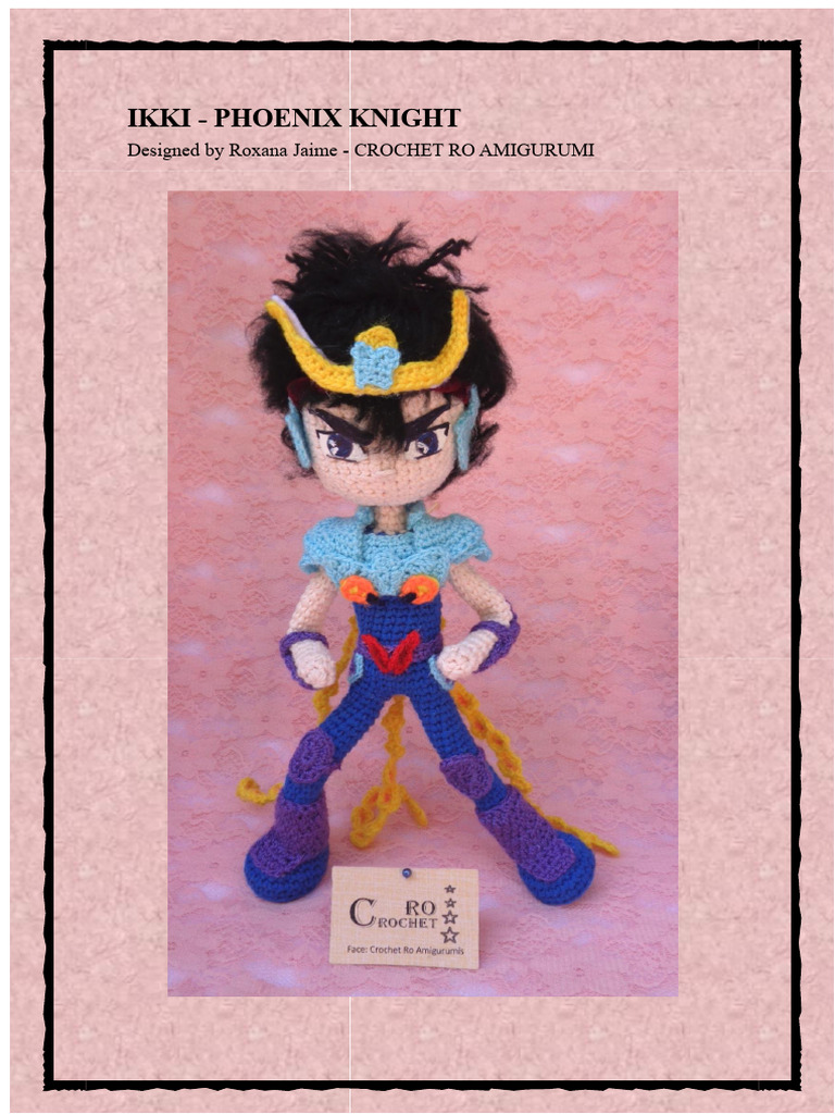 Crochet Pattern for Phoenix Knight Doll | PDF | Knitting | Crochet