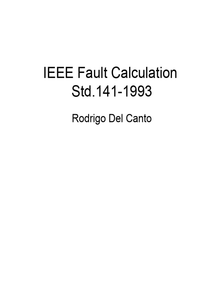 IEEE 141-1993 Short-Circuit Current Guide | PDF | Fuse (Electrical ...