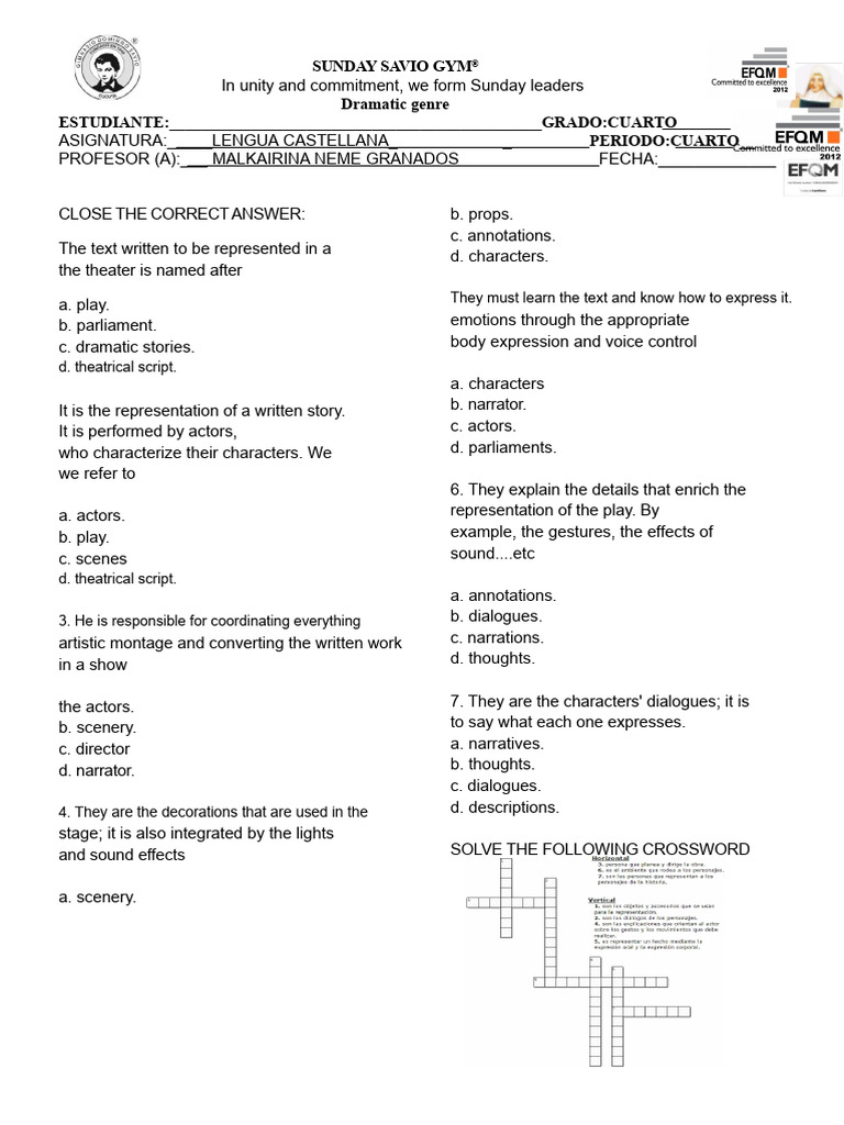 Dramatic Genre Evaluation 4th Grade | PDF