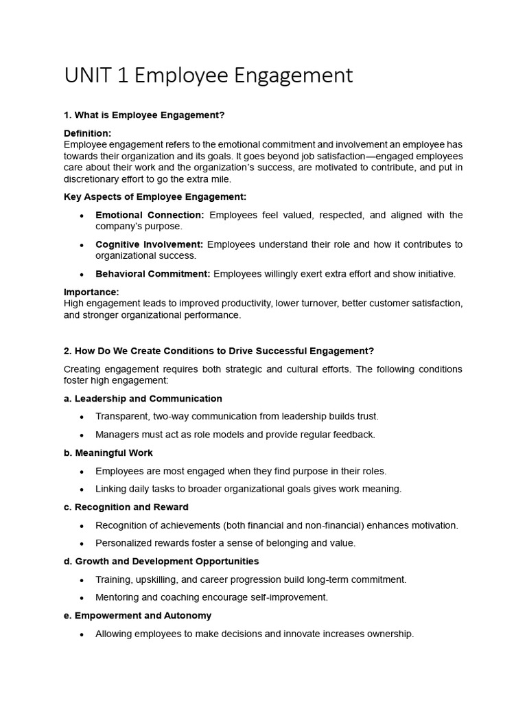 Understanding Employee Engagement Strategies | PDF | Motivation ...