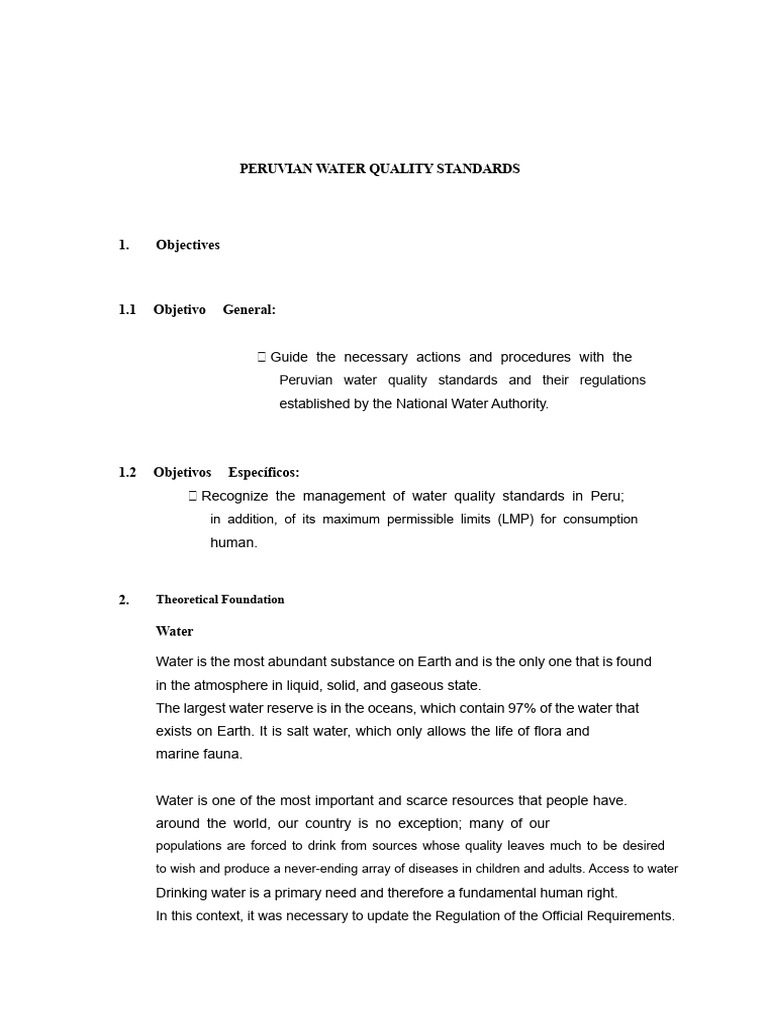 WATER QUALITY REPORT.docx | PDF | Water | Water Supply