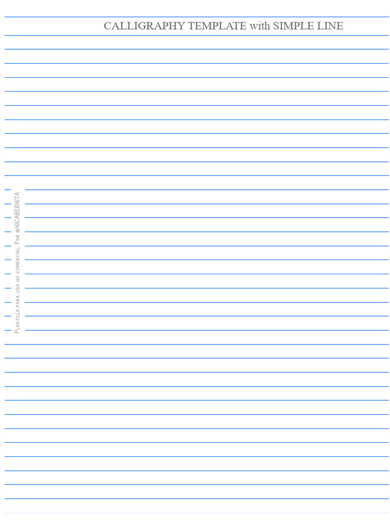 simple line calligraphy template by nica bernita.pdf | PDF