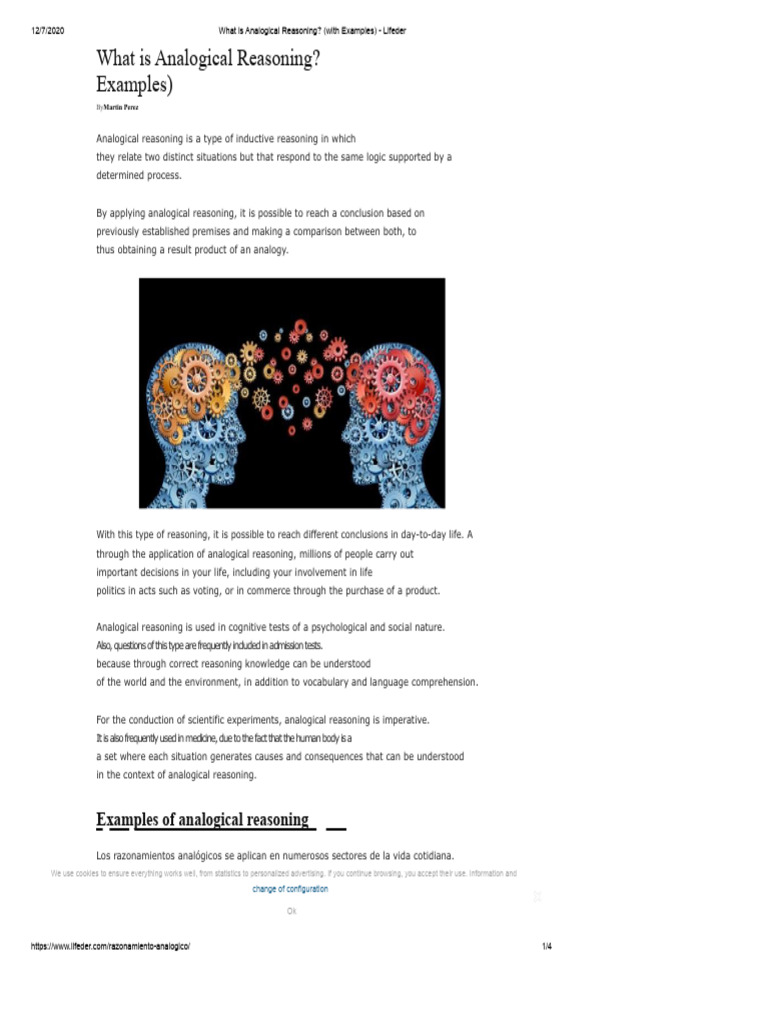 What is Analogical Reasoning (with Examples) - Lifeder | PDF | Reason ...