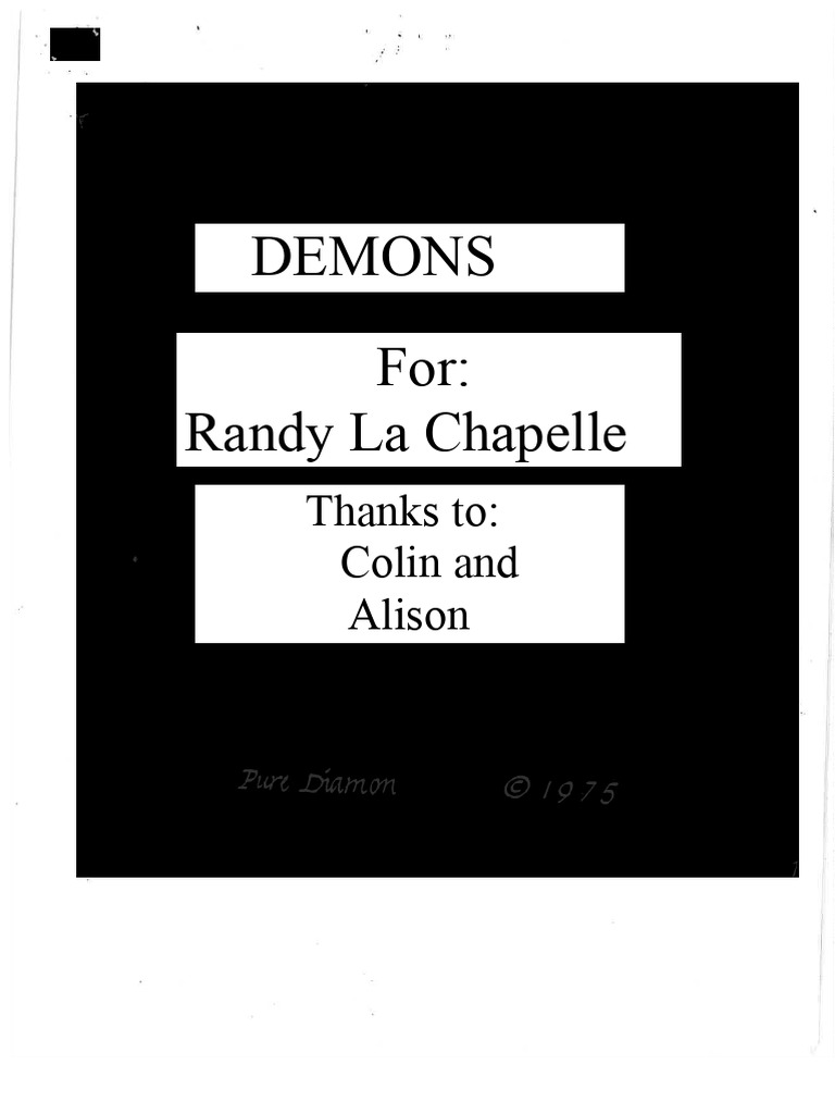 Demons (Demon drawing handout) by Randy La Chapelle | PDF