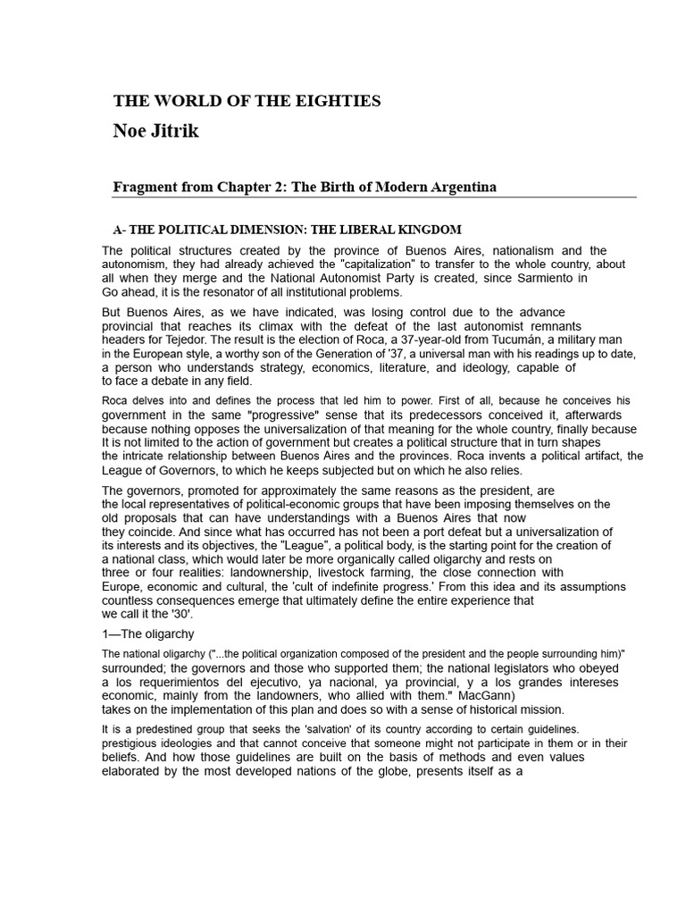 The World of the Eighties - Jitrik | PDF | Buenos Aires
