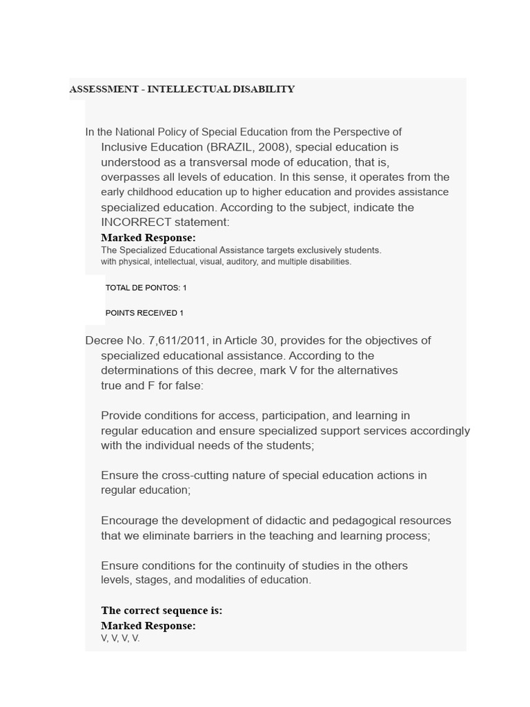 Evaluation - Intellectual Disability | PDF | Intellectual Disability ...