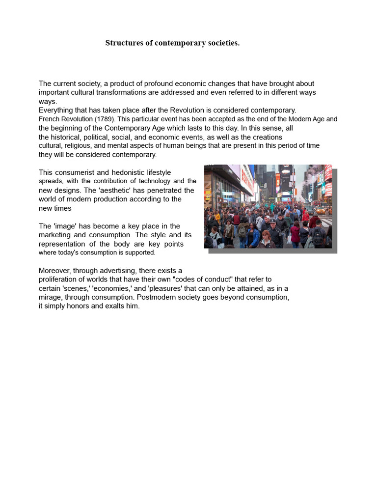 Structures of contemporary societies | PDF | Society | Liberal Arts ...