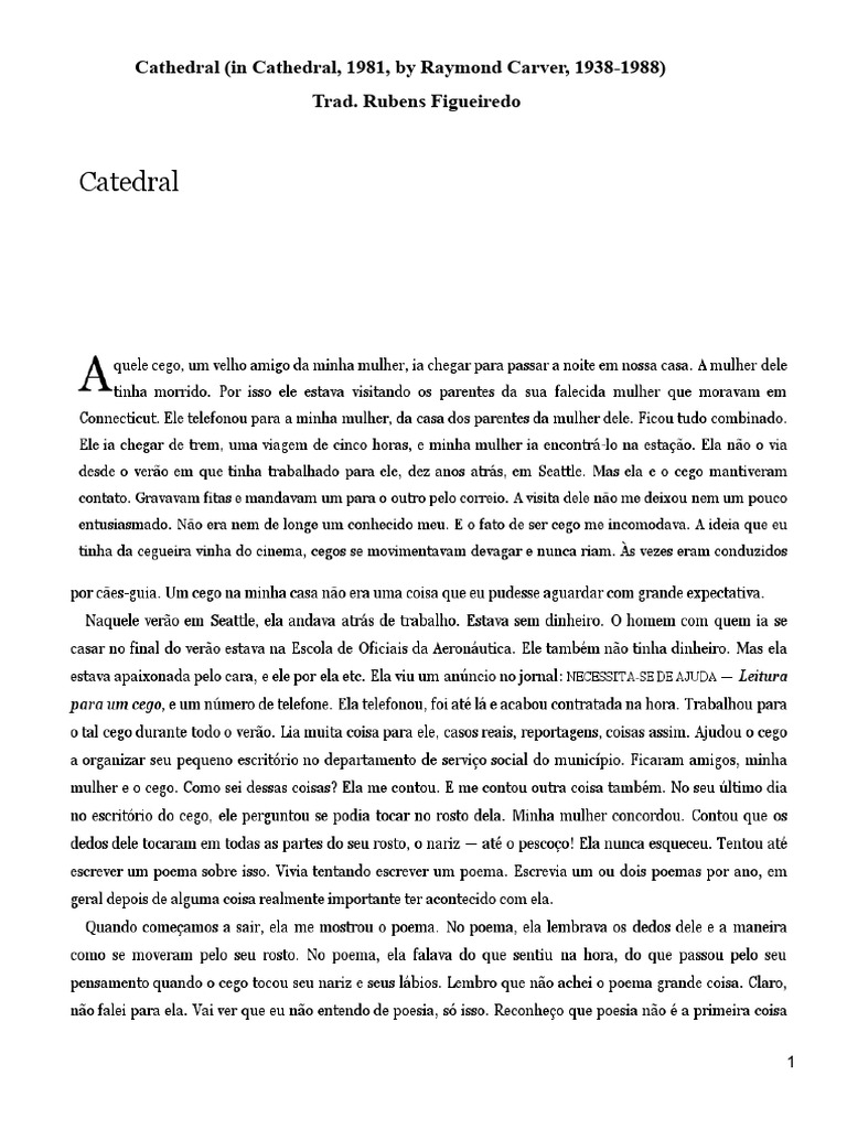 Cathedral (Carver) | PDF