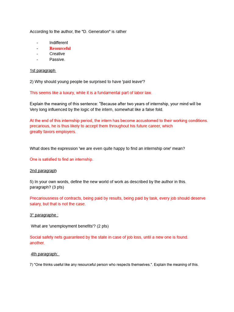 Reading Comprehension C1 _The D Generation.... | PDF