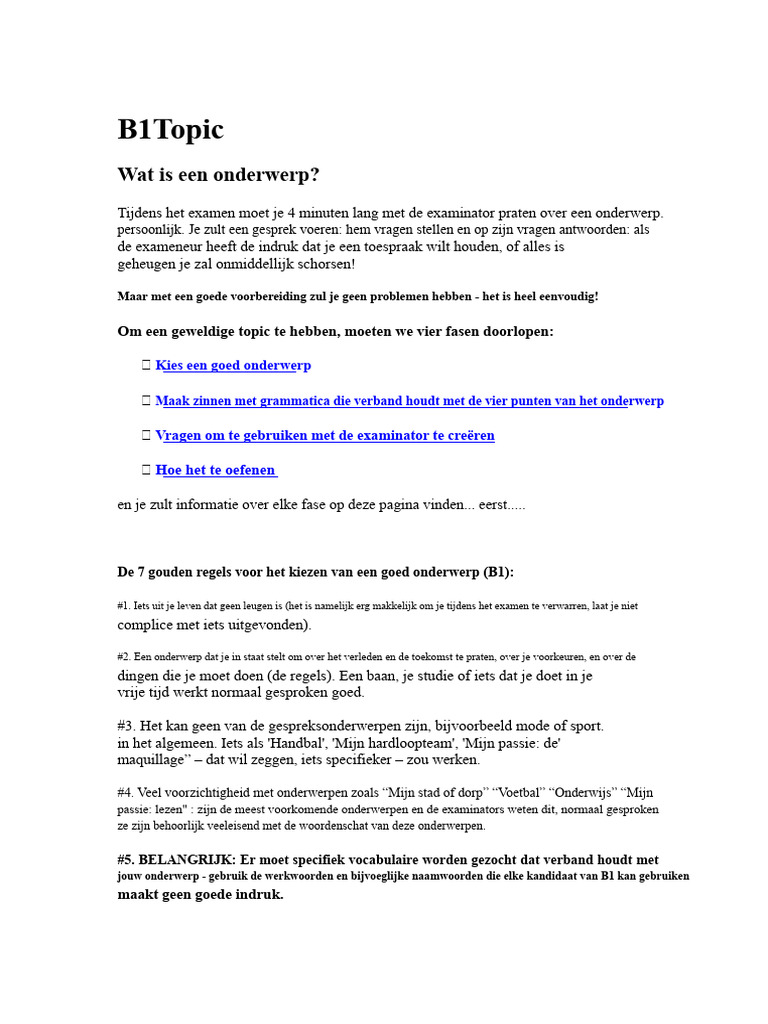 B1 Onderwerp | PDF