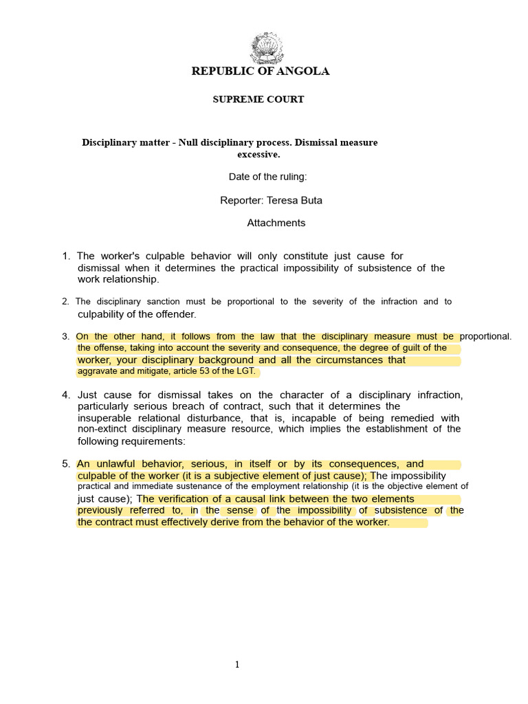 Disciplinary Process Decision | PDF | Appeal | Judgment (Law)