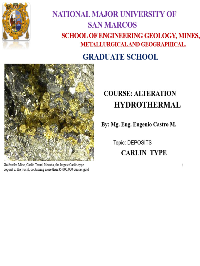 9th Class CARLIN Type Deposits | PDF | Rock (Geology) | Limestone