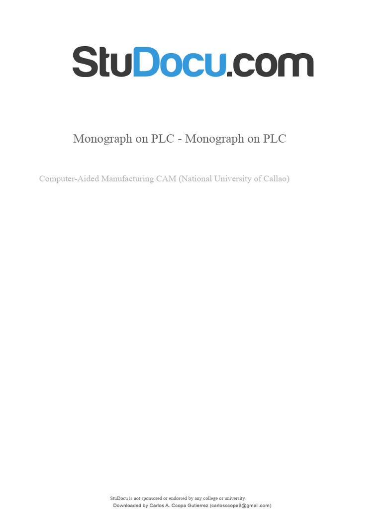 PLC Basics and Applications Overview | PDF | Programmable Logic ...