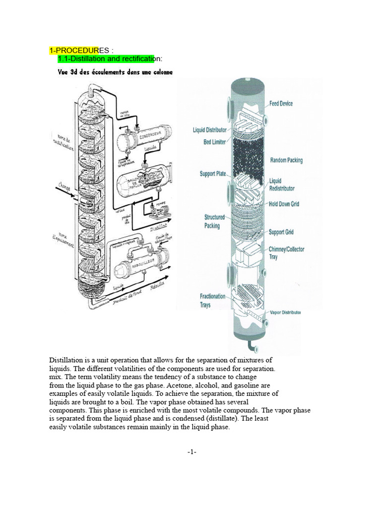 COLUMN COURSES | PDF | Distillation | Liquids