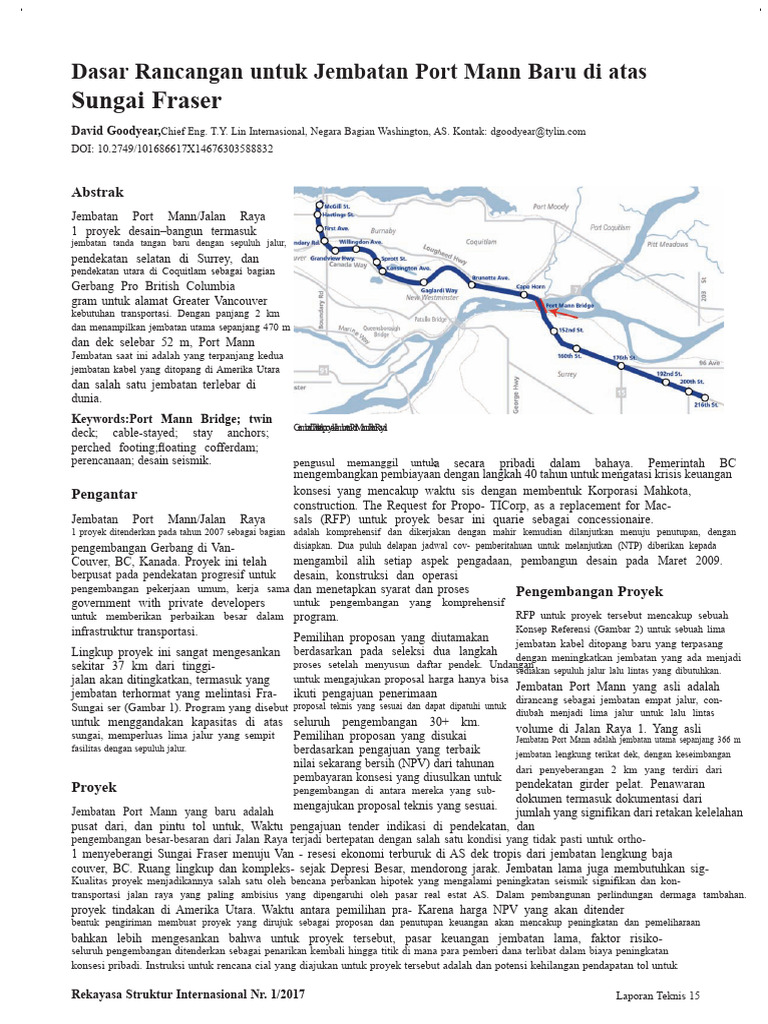 Desain Jembatan Port Mann Baru | PDF
