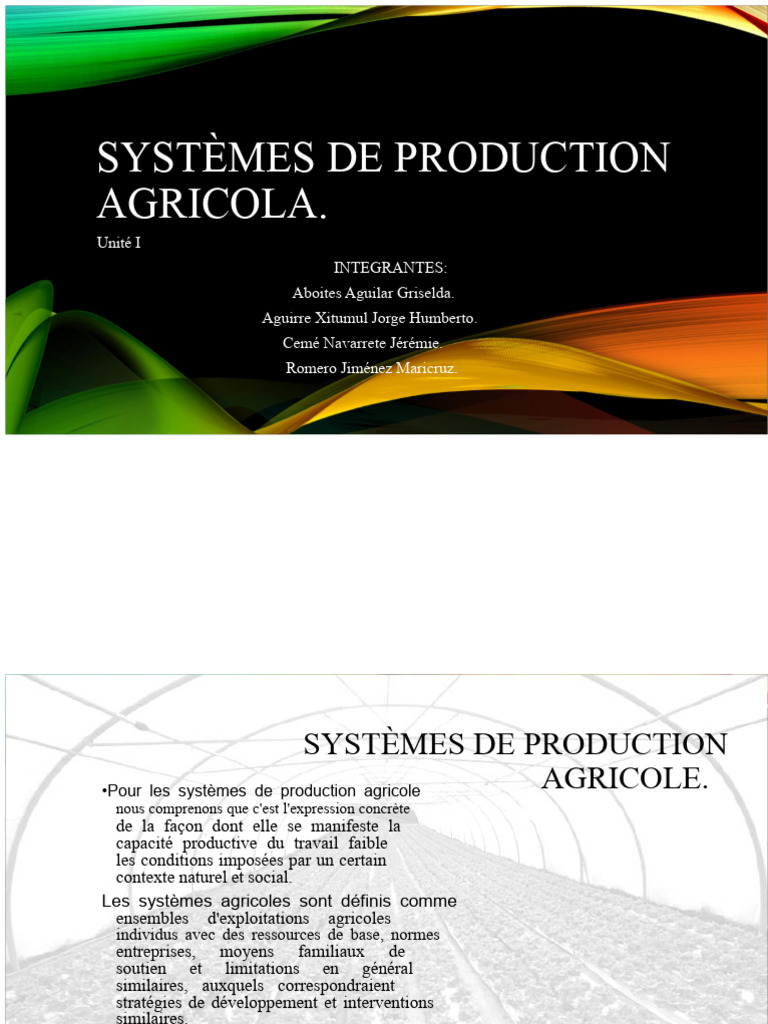 Systèmes de Production Agricole au Mexique | PDF | Agriculture | Mexique