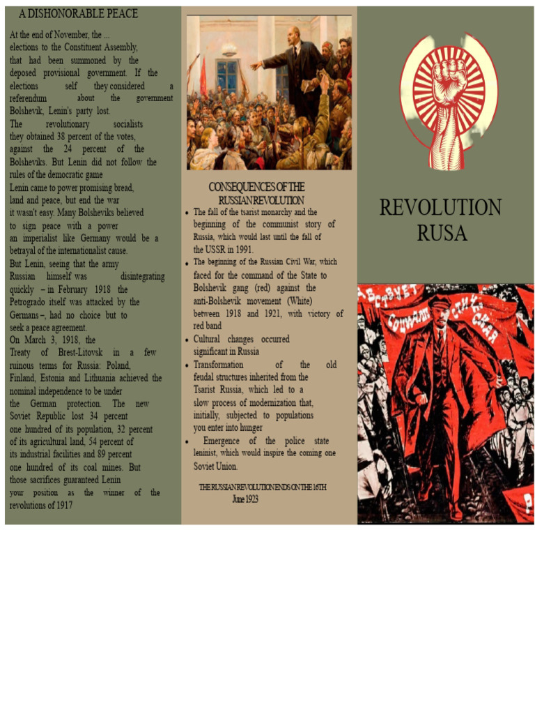 TRIPTYCH RUSSIAN REVOLUTION | PDF | Vladimir Lenin | Russian Revolution