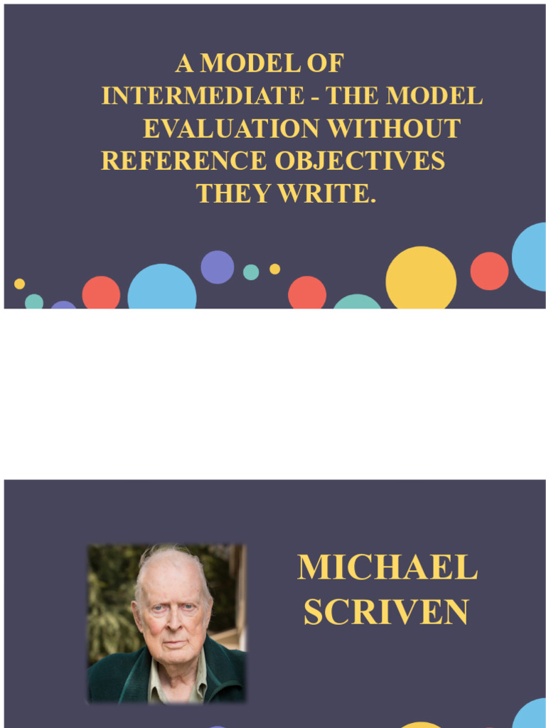 An intermediate model - the evaluation model without reference to ...