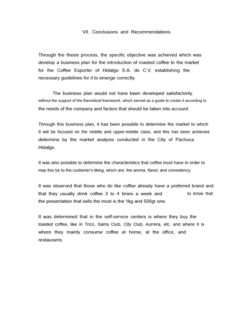 CONCLUSIONS AND RECOMMENDATIONS_unlocked | PDF | Coffee | Brand