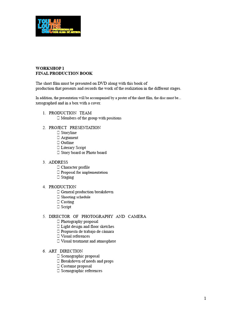 Short Film Production Book Guide | PDF
