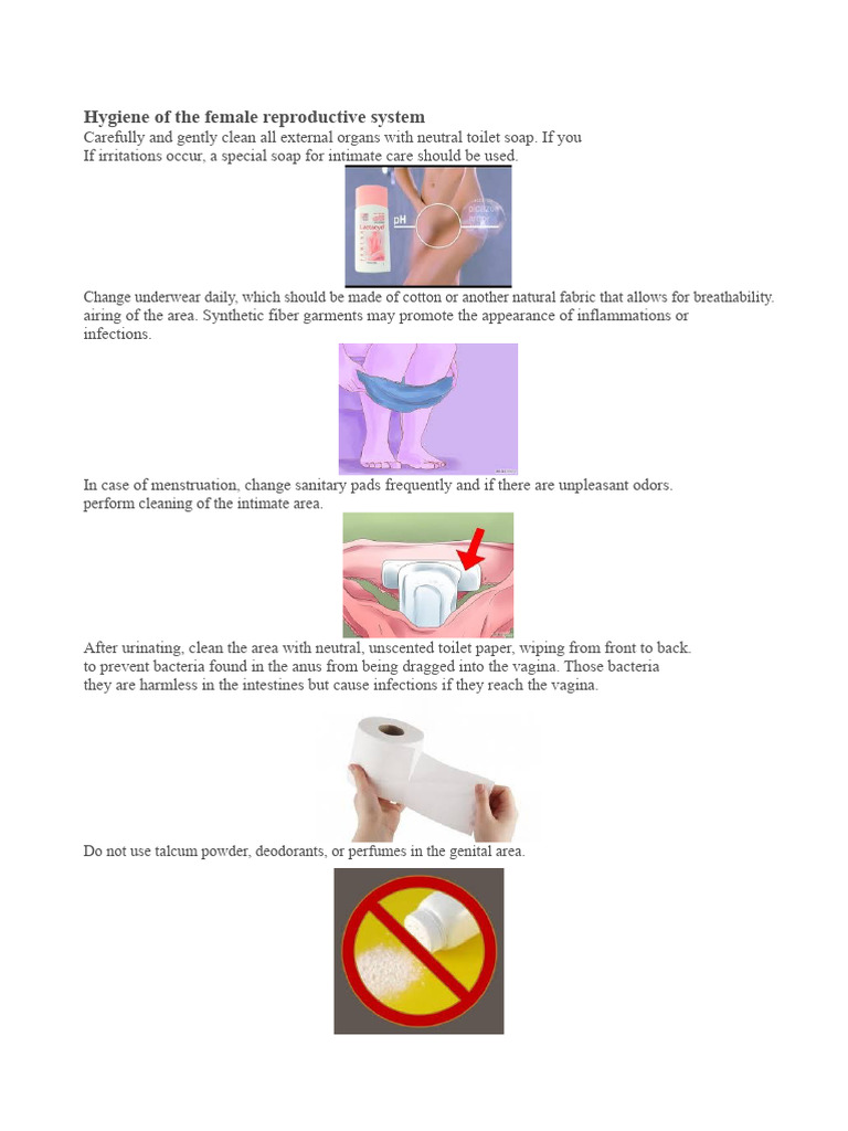 Hygiene of the Female Reproductive System | PDF