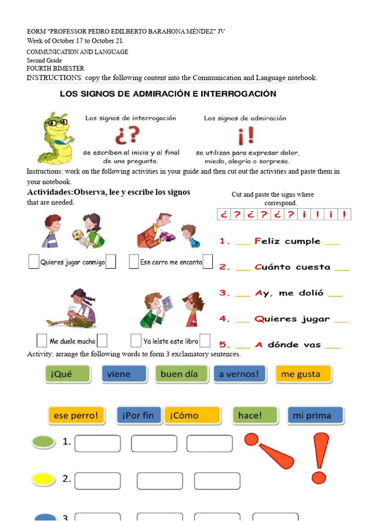 WORKSHEET 2nd Grade-1 | PDF | Communication