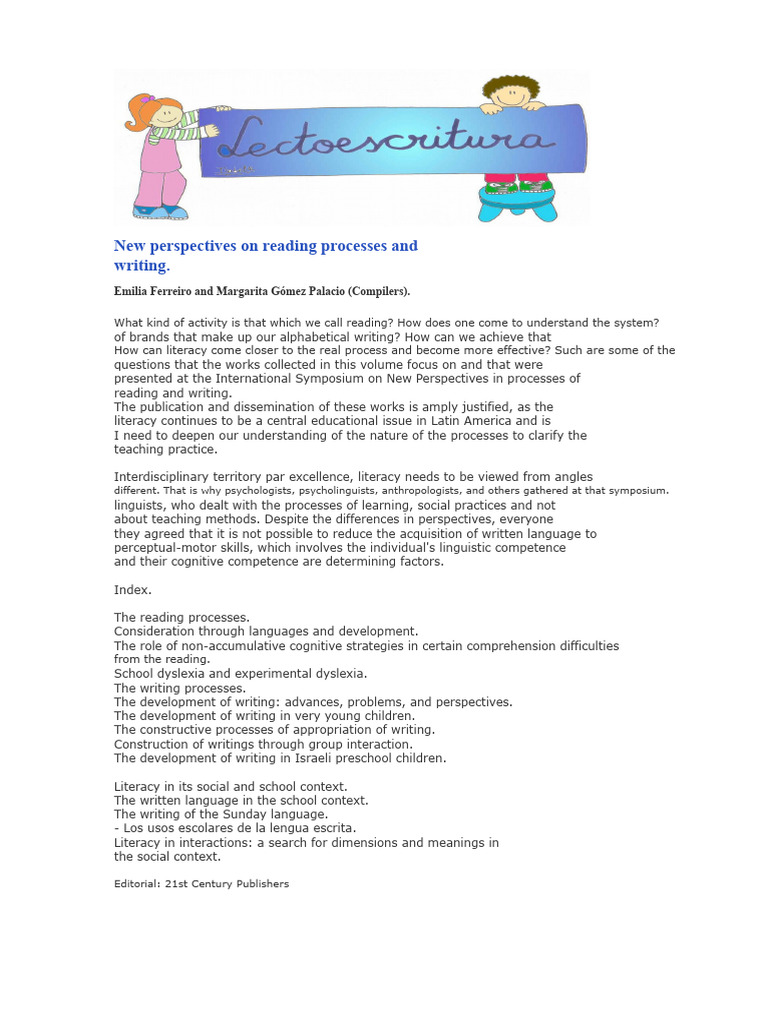 New Perspectives on Literacy Processes | PDF