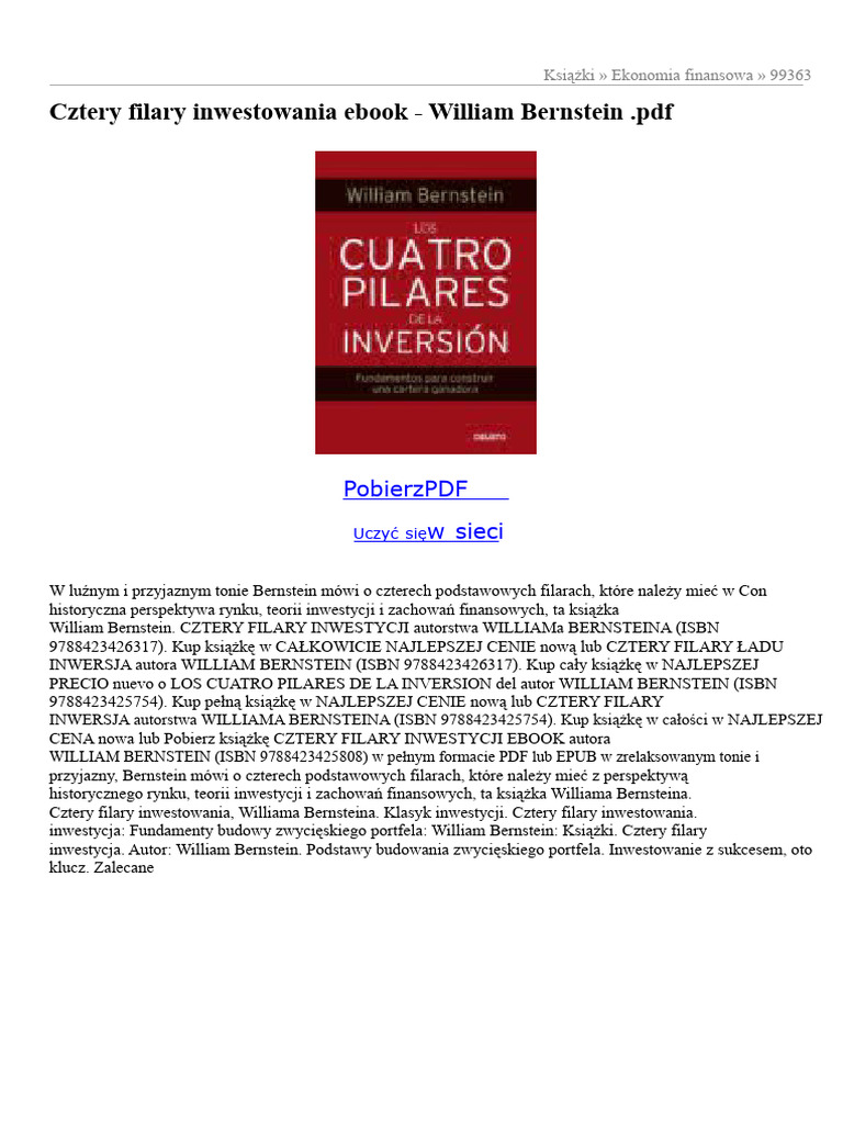 Cztery filary inwestycji | PDF