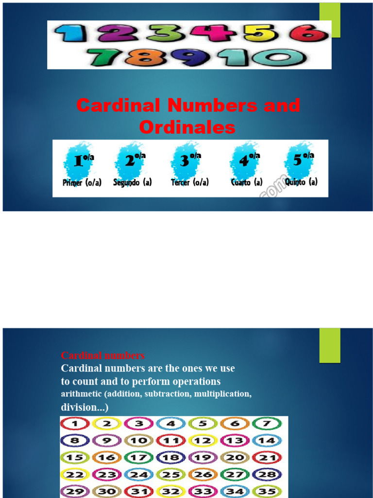 Slide Ordinal and Cardinal Numbers | PDF | Mathematical Concepts ...