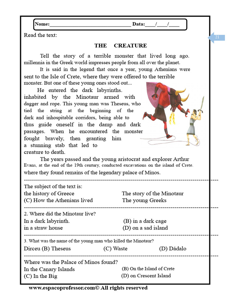 Activities - The Creature and Man Fall From the 10th Floor | PDF ...