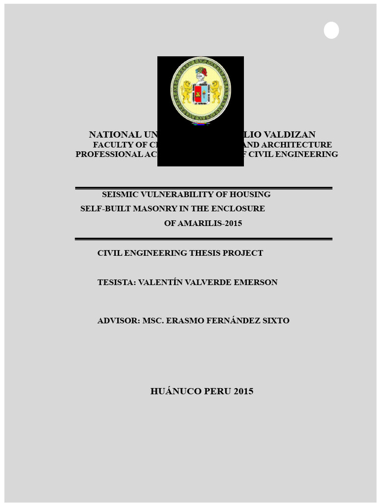Civil Engineering Thesis Project | PDF | Waves | Seismology