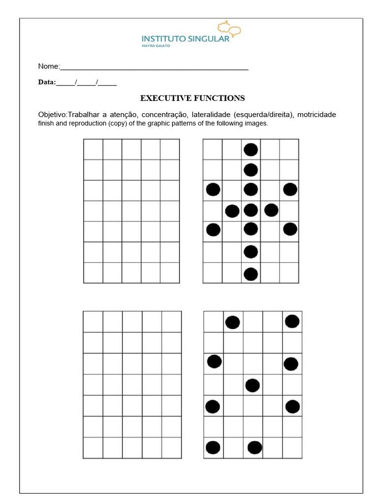 Activity - Executive Functions (attention - concentration) | PDF