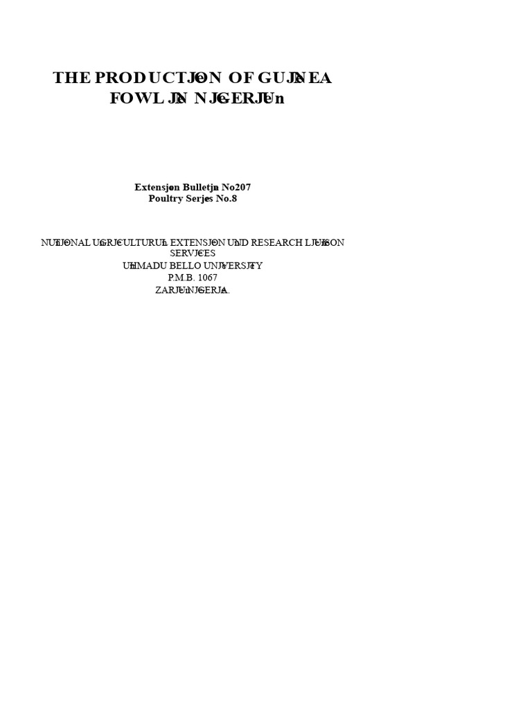 Pintade | PDF | Chicken | Zoology