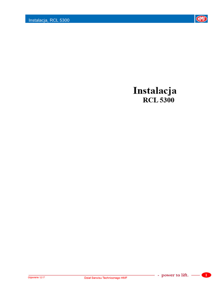 Instalacja, RCL 5300, 12-17 (1) | PDF
