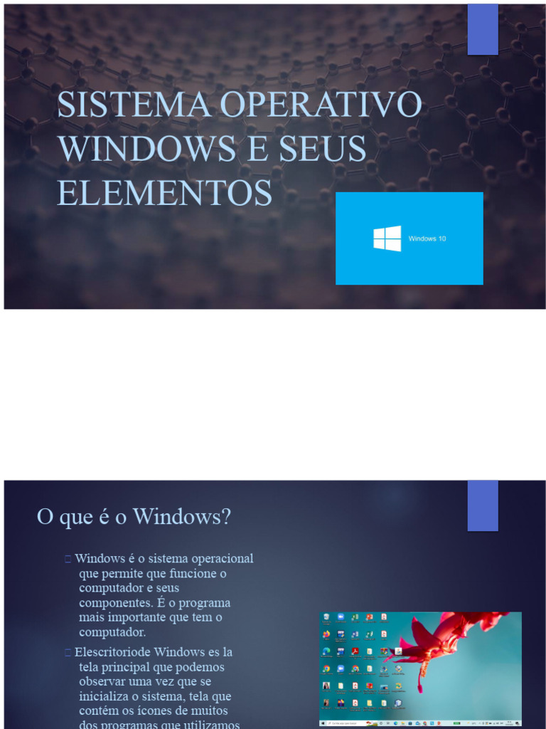 SISTEMA OPERACIONAL WINDOWS E SEUS ELEMENTOS | PDF | Ambiente de desktop | Microsoft Windows