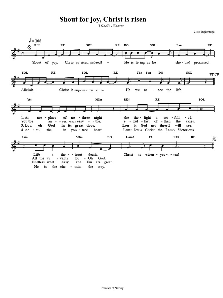 Shout of Joy! Christ Is Risen! | PDF